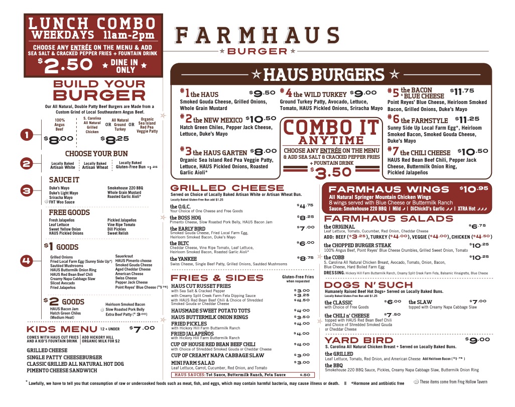 Farmhaus Burger – Local Burger Joint, featuring a custom grind of beef ...